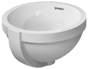 Duravit Architec - Umyvadlo vestavné, průměr 275 mm, s přepadem, bílá 0319270000