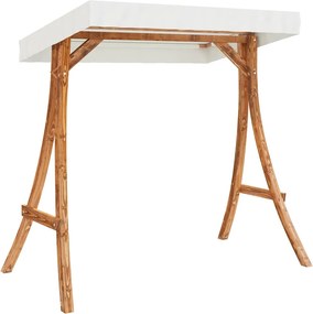 Rám pro zahradní houpačku se stříškou ohýbané dřevo úprava teak 313937
