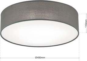Orion DL7-617/3Grau Stropní svítidlo SEDA šedé, průměr 40cm