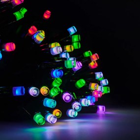 Easy Fix RGB LED světelný řetěz, 20 m, venkovní, 200 diod, černý kabel, IP67
