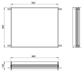 Emco Select - Vestavěný rám 800 mm, 949700002