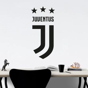 Znak fotbal Juventus Turín - vinylová samolepka na zeď 130x58cm