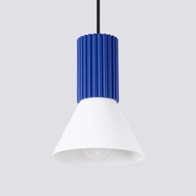 Sollux Lighting Závěsná lampa ESTRIA 1 bílá/ultramarínová
