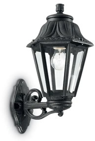 Venkovní nástěnné svítidlo Ideal Lux Anna AP1 big nero 101491 černé IP44