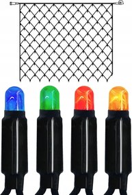 Led síť 2 m x 2 m multicolor nízkonapěťová 24 V