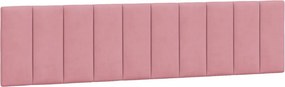 Postel s matrací Hanko růžová 200 x 200 cm samet 3208621