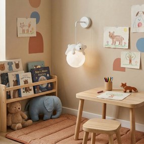 Toolight Rea, NÁSTĚNNÁ LAMPA NÁSTĚNNÉ SVÍTIDLO WHITE BEAR G161-1W, OSW-07800