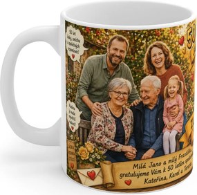 Personalizovaný hrnek z vlastní fotky pro rodinu – 3D ilustrace