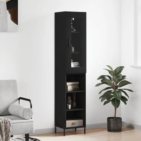 Skříň highboard černá 34,5 x 34 x 180 cm kompozitní dřevo