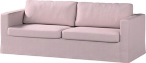 Potah na pohovku IKEA Karlstad 3-místná, nerozkládací, dlouhý barva růžová látka pletený vzor