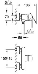 GROHE 32888000 - Sprchová baterie GET DN 15 lesklý chrom
