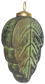 Vánoční koule Leaf Green 7*4*13 cm – 7x4x13 cm