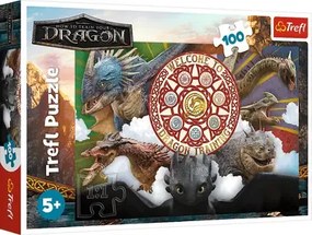 TREFL Puzzle Jak vycvičit draka: Draci s akcí / 100 dílků / 41 x 27,5