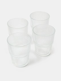 Sinsay - Rýhované sklenice 4 ks - clear