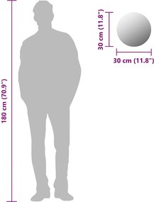 Zrcadlo bez rámu kulaté 30 cm sklo 283653