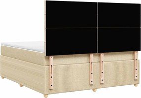 Box spring postel s matrací krémová 180x200 cm textil 3292140