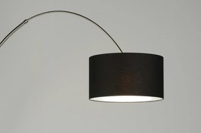 Stojací designová oblouková lampa Adamo Nero