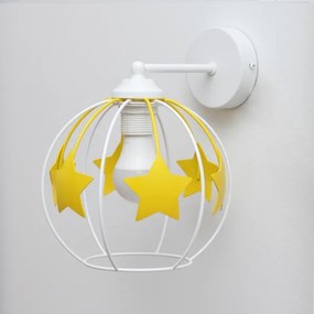 Dětská nástěnná lampa STARS 1xE27/15W/230V žlutá/bílá