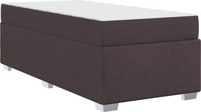 Rám postele s matrací Tmavě hnědá 80 x 200 cm textil 3399148