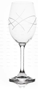 Crystalex - Bohemia Crystal Sklenice na bílé a červené víno Lara Waves 350 ml, 6 ks