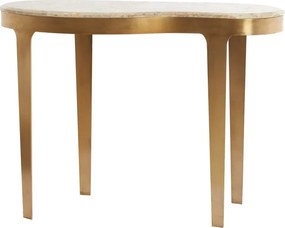 Konzolový stolek s mramorovou deskou v bronzové barvě/taupe 40x110 cm Giulio – Light &amp; Living