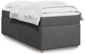 Box spring postel s matrací tmavě šedá 100 x 200 cm textil 3285353