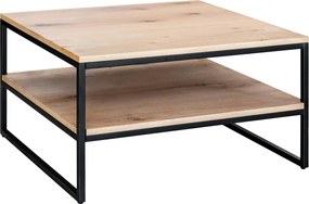 XXXLutz KONFERENČNÍ STOLEK, černá, barvy dubu, dřevo, kov, kompozitní dřevo, 80/70/45 cm MID.YOU - Konferenční stolky - 002510000501