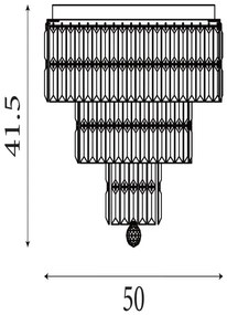 Searchlight 61321-6SB - Stropní svítidlo EMPIRE 6xE14/60W/230V IP44
