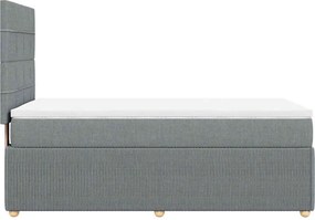 Box spring postel s matrací světle šedá 80 x 200 cm textil 3291883