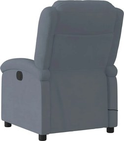 Masážní křeslo s polohovacím mechanismem, tmavě šedé sametové 3205953