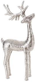 VÁNOČNÍ DEKORAČNÍ FIGURKA DEER 39CM STŘÍBRNÁ