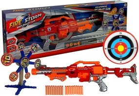 LEAN Toys Puška na pěnové šipky s otočným terčem 66 cm