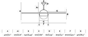 FARO VENETO 33318 42,1“ bílá/bílá Reverzní stropní ventilátor