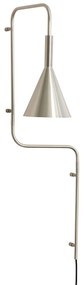 Hübsch Nástěnná lampa Rope Nickel, stříbrná barva, kov