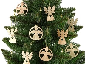 Dřevěné vánoční ozdoby – Andílky