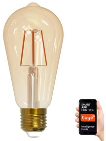Polux | LED Stmívatelná žárovka VINTAGE ST64 E27/5,5W/230V 1800-2700K Wi-Fi Tuya | SA1125