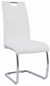 Jídelní židle Abalia New (bílá + chrom). 808095