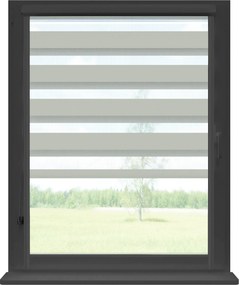 Dekodum Roleta den a noc v antracitové kazetě soft, barva látky Šedá Šířka (cm): 119, Výška (cm): Balkonová (do 200 cm), Strana mechanismu: Práva