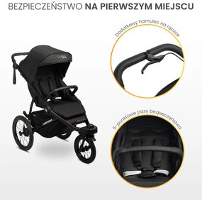CARETERO Kočárek Lima Deluxe BLACK