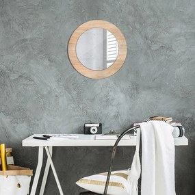 Kulaté dekorativní zrcadlo Textura dřeva fi 50 cm