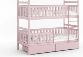 Rkids | Patrová postel Rino 80x160 Růžová