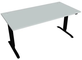 Elektr. nastavitelný stůl 160x80 - HOBIS MOTION  MS 2 1600 Dekor stolové desky: šedá, Barva kovové podnože: černá