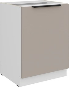 ARIA lb | dolní skříňka 60 D 1F policová | 60 cm | ANTI FINGERPRINT povrch | bílá/béžová