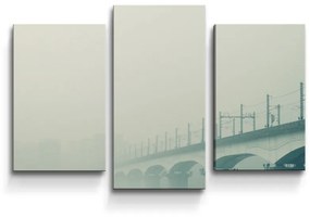 Sablio Obraz - 3-dílný Železniční most - 75x50 cm