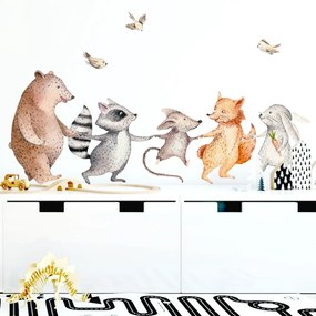 Gario Dětská nálepka na zeď Forest team - zvířecí přátelé Rozměry: 120 x 45 cm