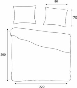 Darymex Bambusové povlečení 180x200 tyrkysové pruhy bavlněný satén jednobarevné 2 povlaky na polštáře 70x80 Bambus 23