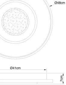 Globo 48552D - LED Stmívatelné stropní svítidlo BRIENNA LED/36W/230V + DO