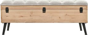 Úložná lavice 110 cm masivní jedlové dřevo 339294