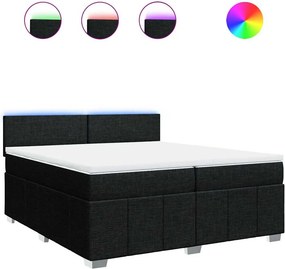 Box spring postel s matrací černá 200x200 cm textil 3289470