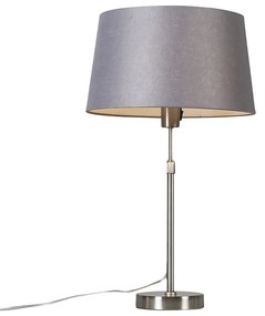 Stolní lampa ocelová s odstínem šedou 35 cm nastavitelná - Parte